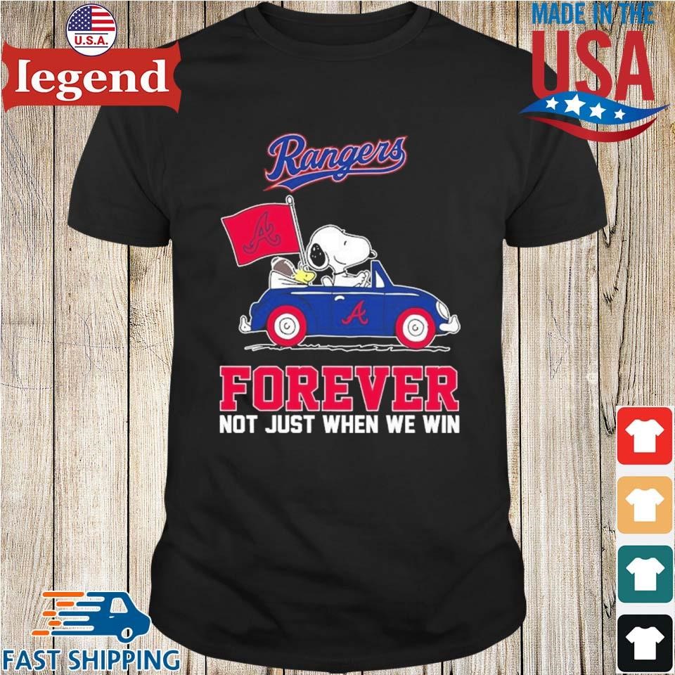 Snoopy And Woodstock Driving Car Atlanta Braves Forever Not Just When